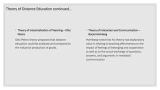 Definitions, History and Theories of Distance Education | PPT