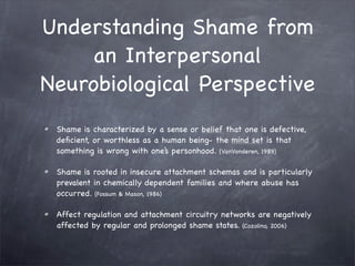 Interpersonal Neurobiology of Shame | PDF