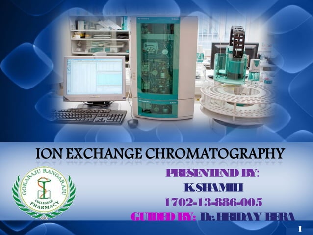 ion exchange chromatography | PPT | Chemistry | Science
