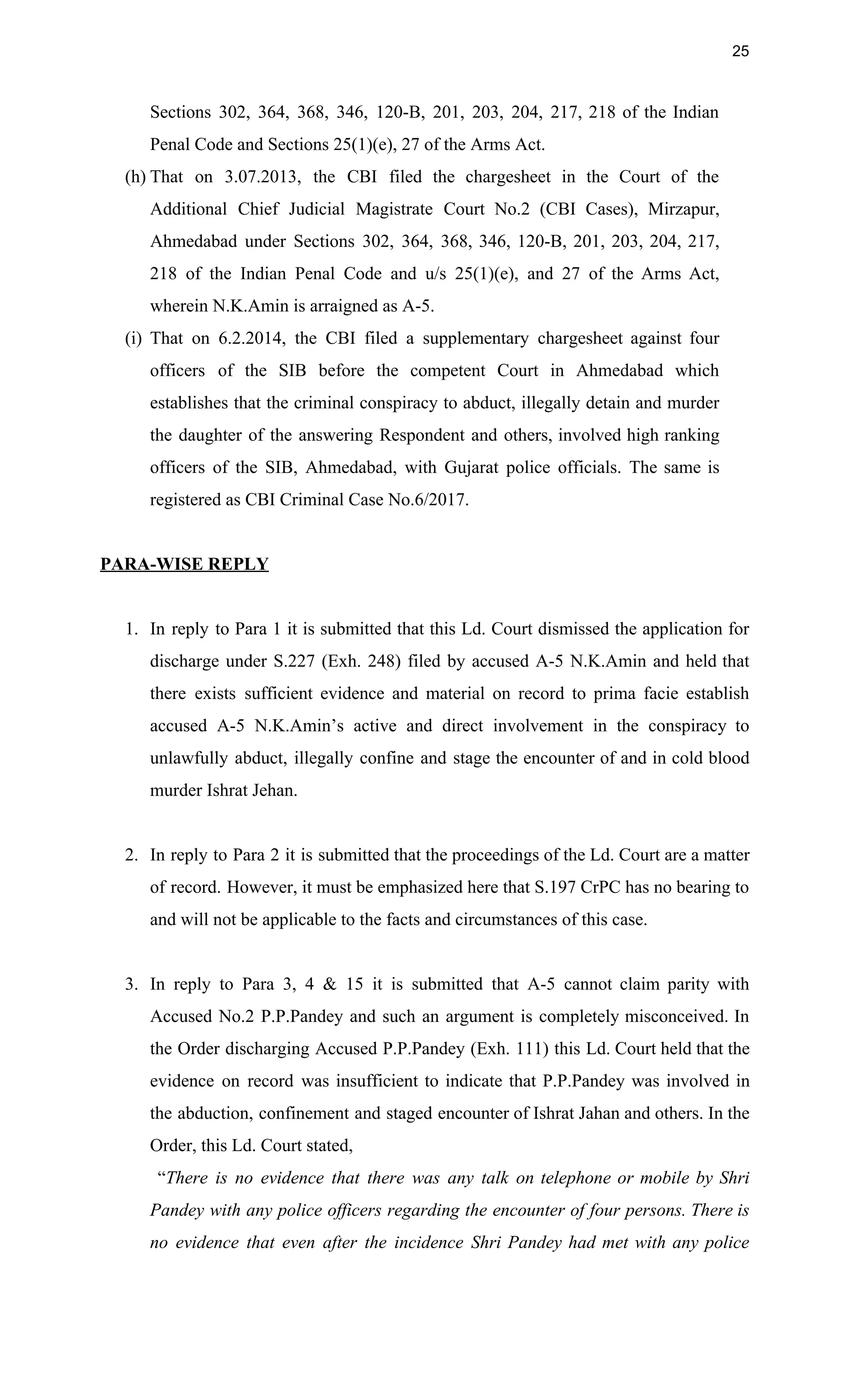 Shamima kausar reply to nk amin application 16.4.2019 (1) | PDF
