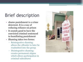 Shaming as a form of punishment | PPT
