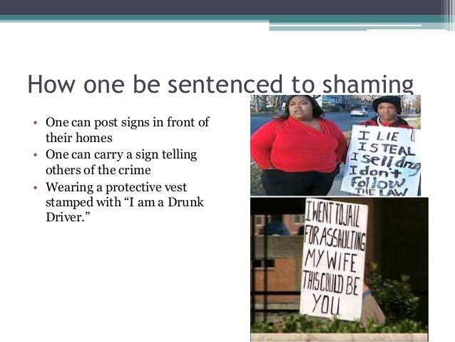 Shaming as a form of punishment