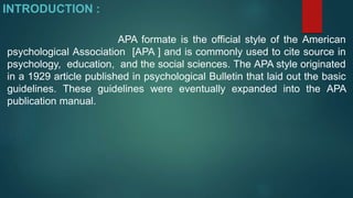 APA style of Reference by Shamma Sultan | PPTX