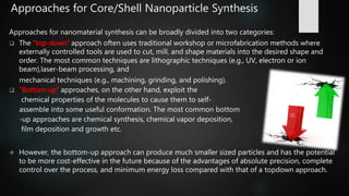 Synthesis and Characterization of Core/Shell Nanoparticles | PPTX