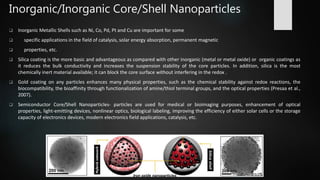 Synthesis and Characterization of Core/Shell Nanoparticles | PPTX