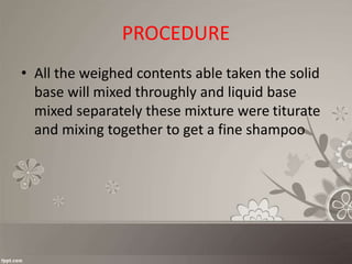 Shampoo | PPTX