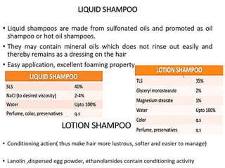 Shampoo formualtion and evaluation test (cosmetics) | PPTX
