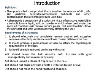 Shampoo formualtion and evaluation test (cosmetics) | PPTX