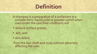 Shampoo Cosmetic Technology Pharmacy | PPTX