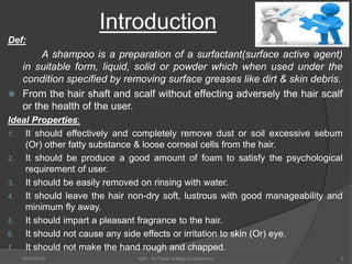 Shampoo preparations and basic review | PPTX