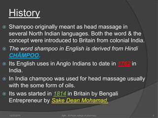 Shampoo preparations and basic review | PPTX