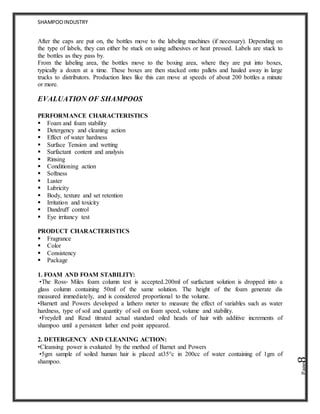 Shampoo industry | DOCX
