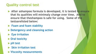 shampoo as a cosmetic product , pharmaceutical | PPTX