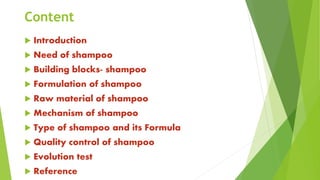 shampoo as a cosmetic product , pharmaceutical | PPTX