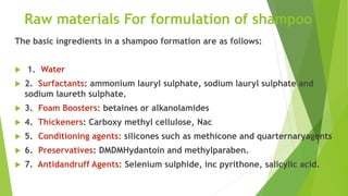 shampoo as a cosmetic product , pharmaceutical | PPTX