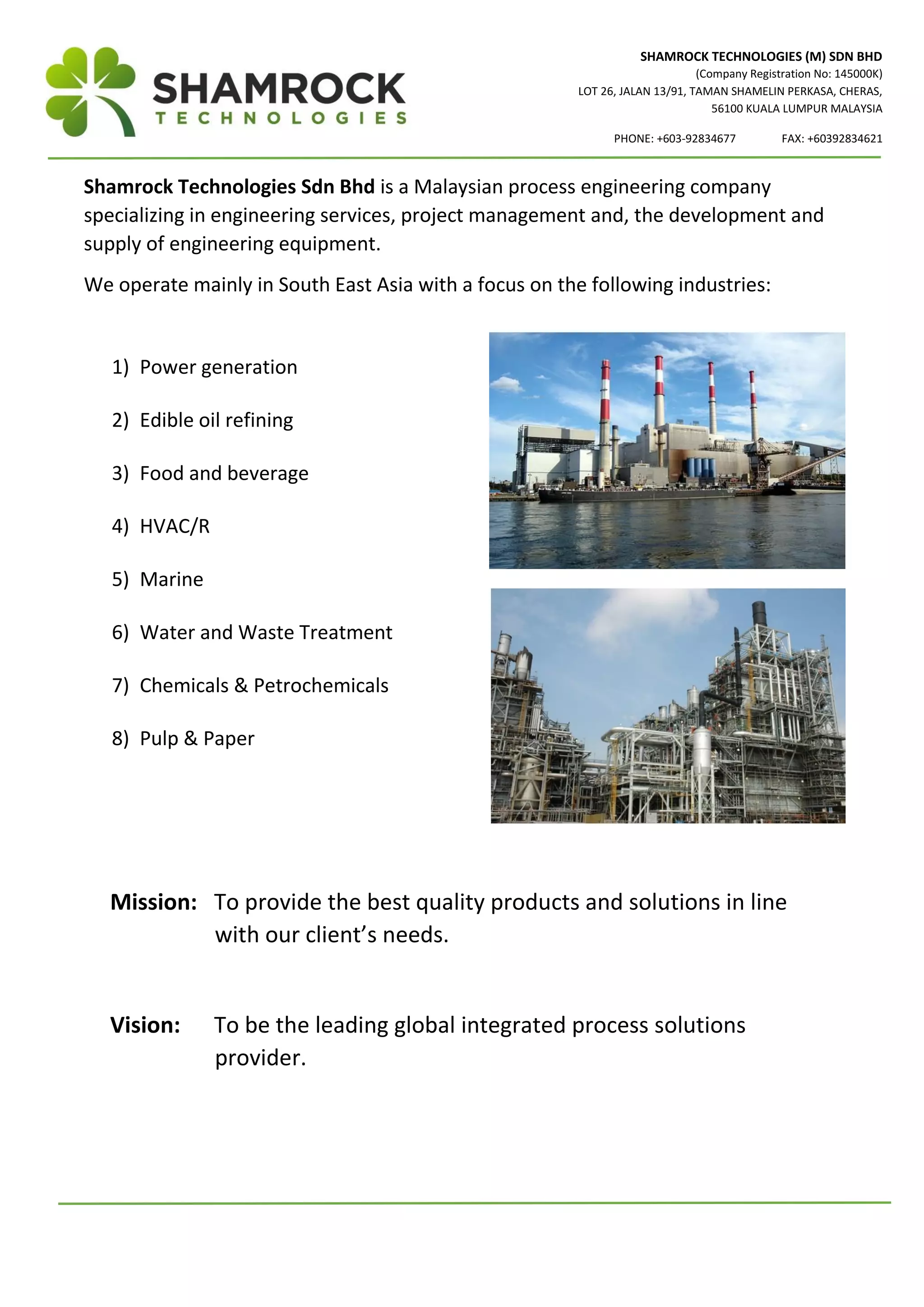 Shamrock technologies brochure new | PDF