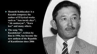 Presentation about Kazakh composer Shamshi Kaldayakov | PPT