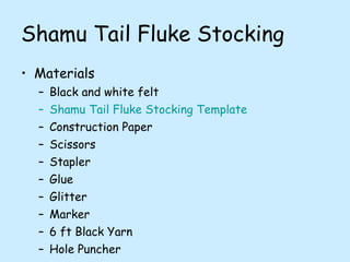 Shamu tail fluke stocking | PPT
