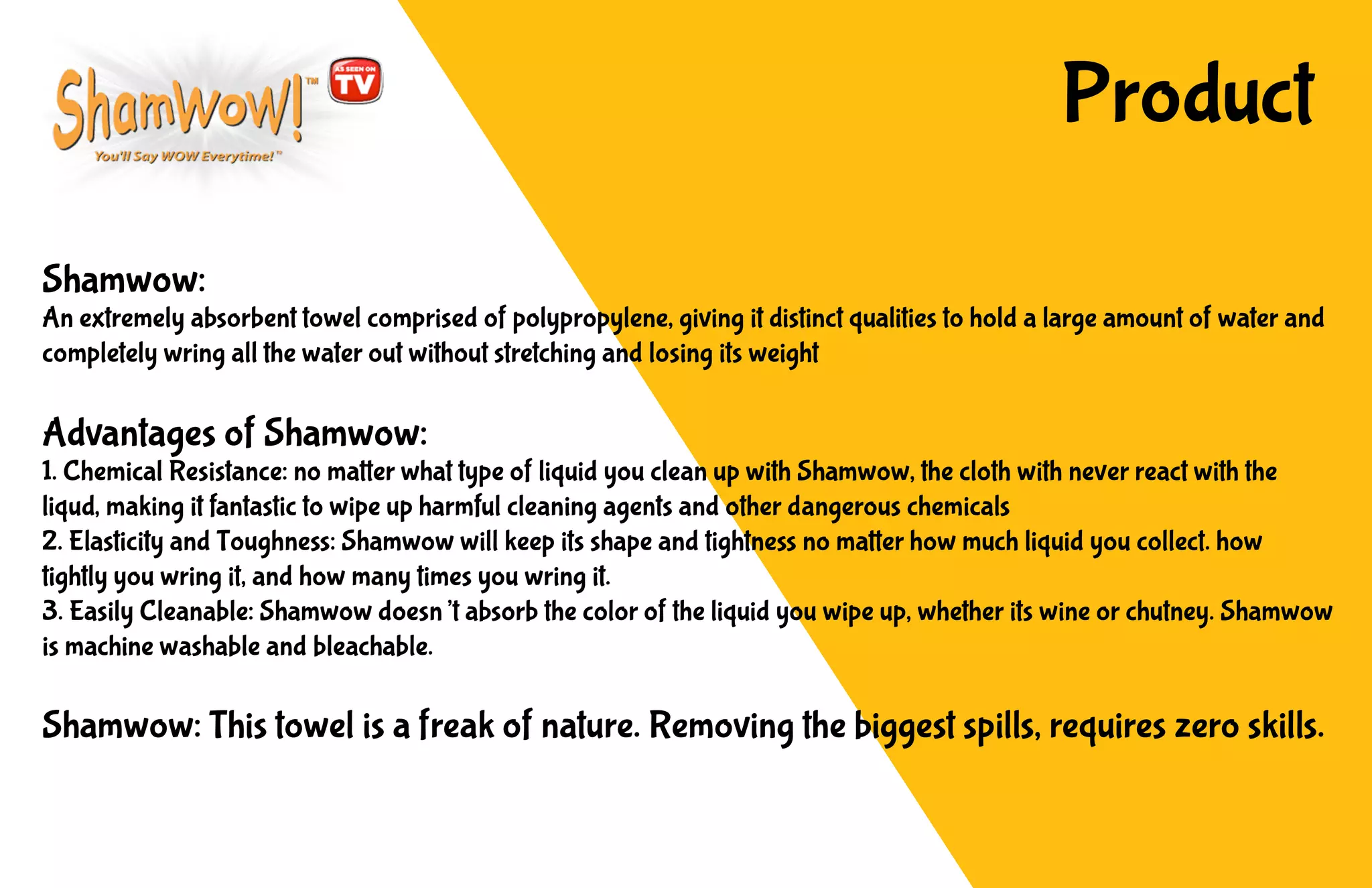Shamwow sample brief | PPT