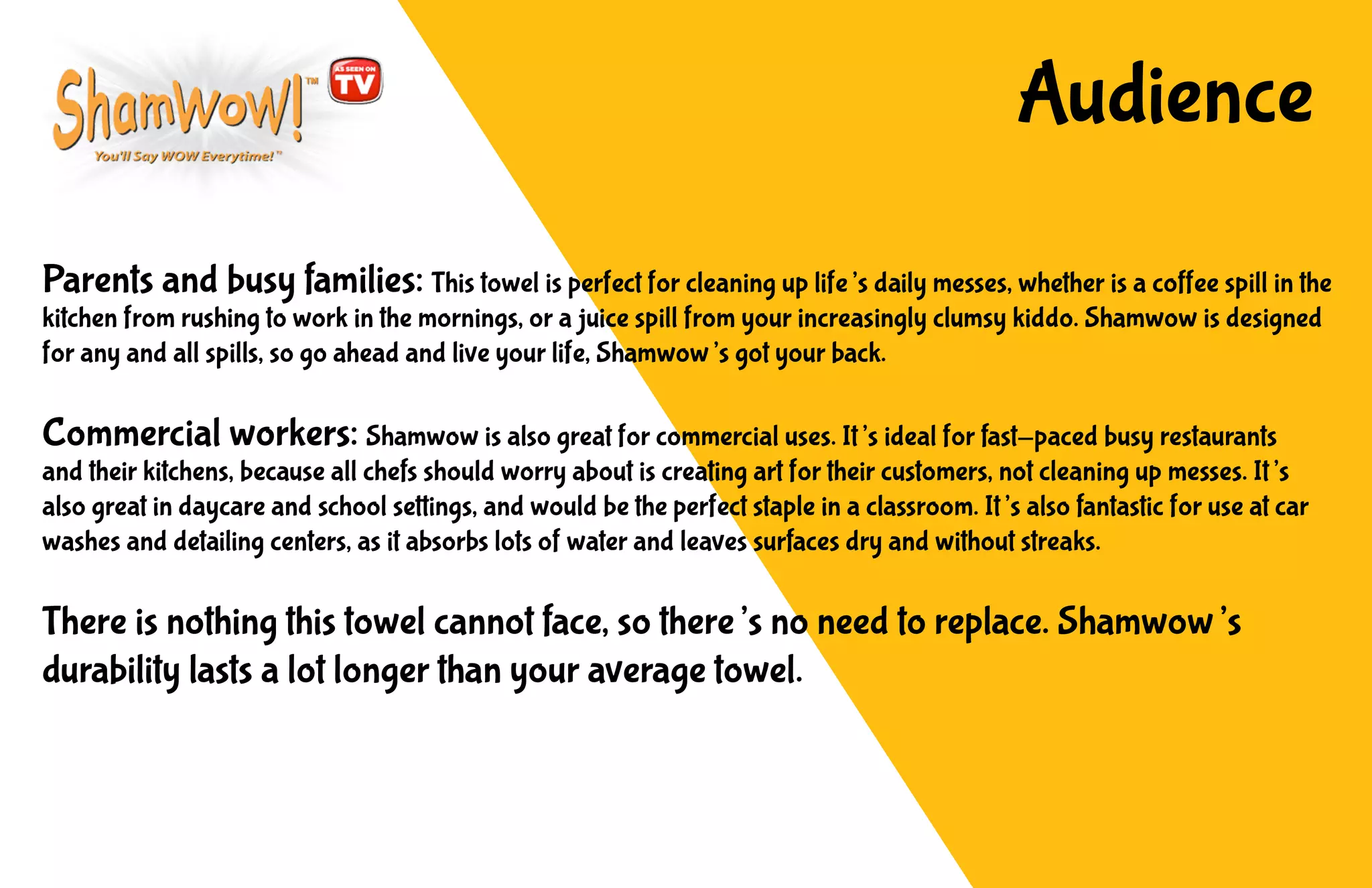 Shamwow sample brief | PPT