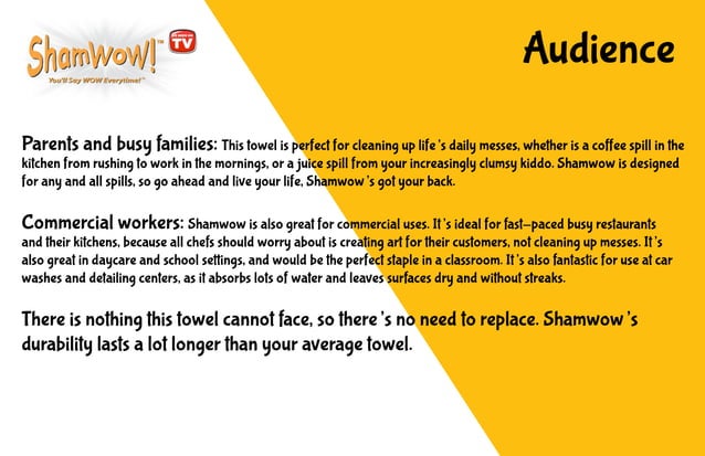 Shamwow sample brief | PPT