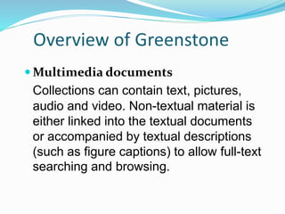 greenstone digital library software | PPTX