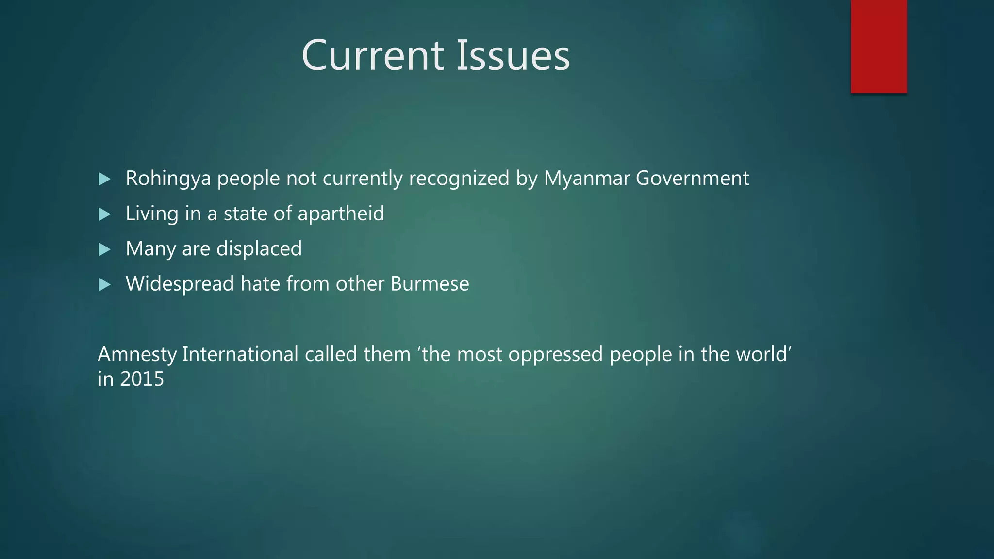 The Conflict in Western Myanmar | PPTX