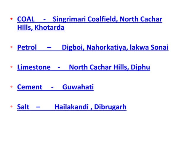 Geology of Assam with lithology , economic importance . | PPTX
