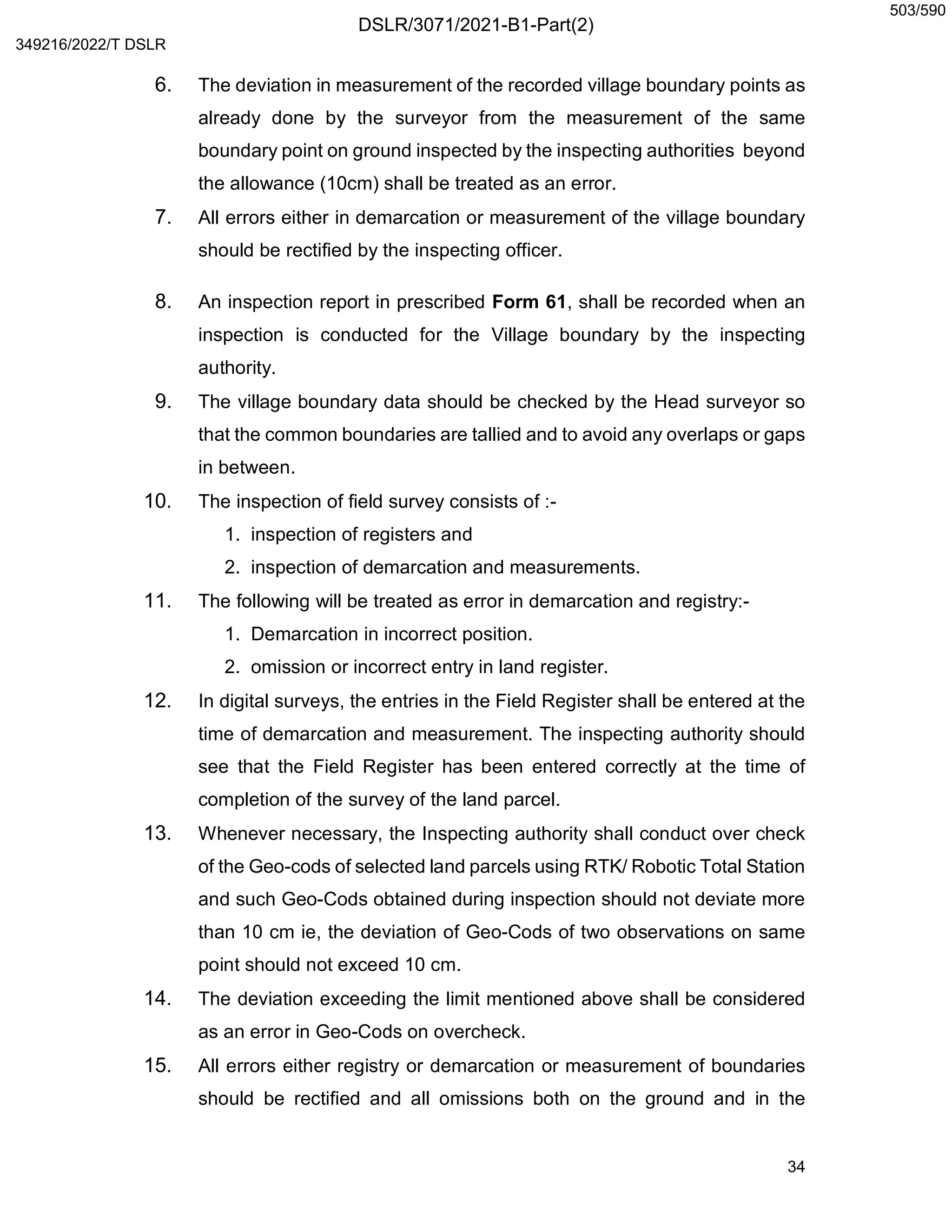 Digital Survey Kerala SOP - Standards Operational procedures - Uploaded by James Adhikaram land ...