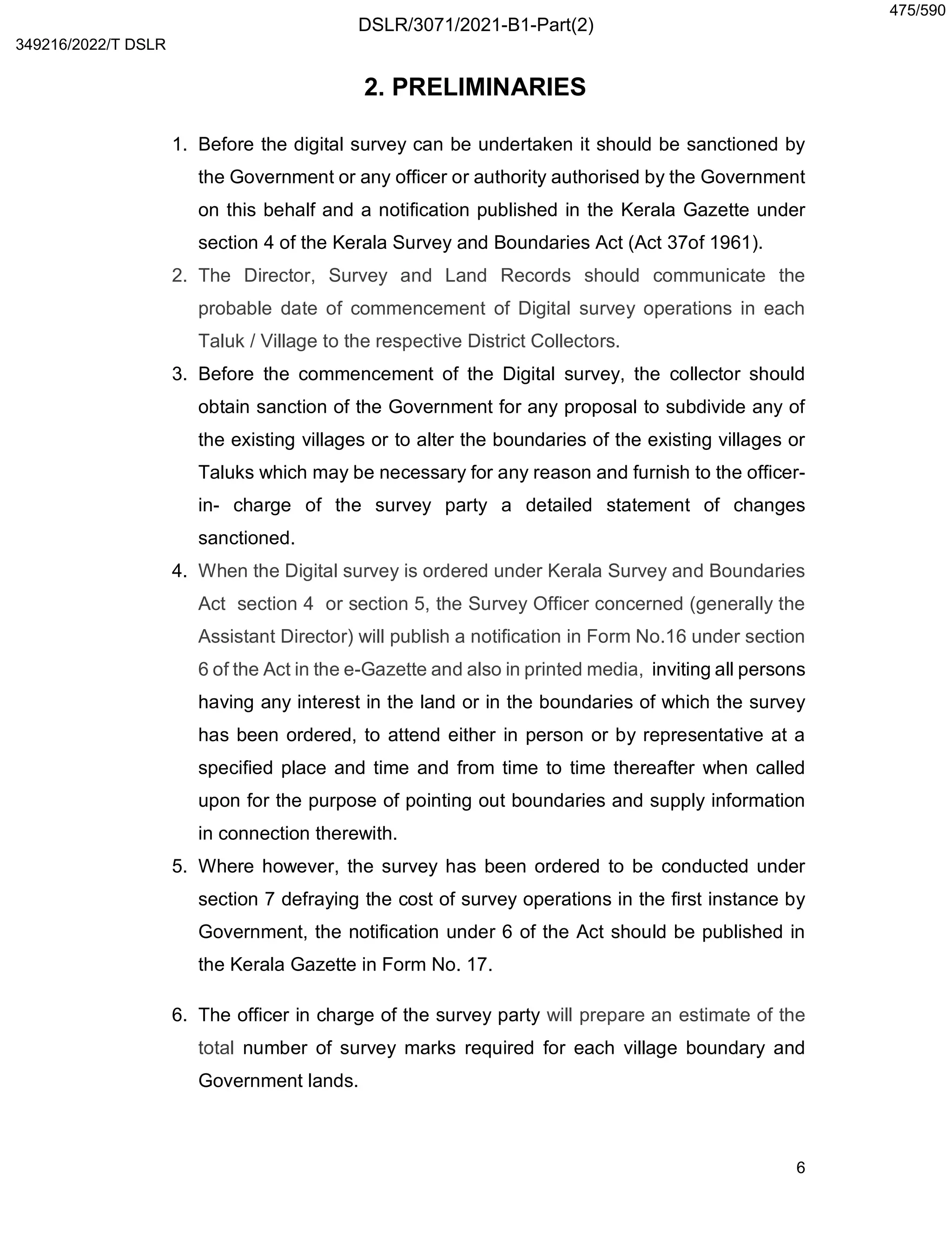 Digital Survey Kerala SOP - Standards Operational procedures - Uploaded by James Adhikaram land ...