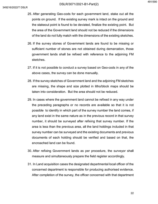 Digital Survey Kerala SOP - Standards Operational procedures - Uploaded by James Adhikaram land ...