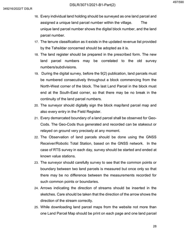 Digital Survey Kerala SOP - Standards Operational procedures - Uploaded by James Adhikaram land ...