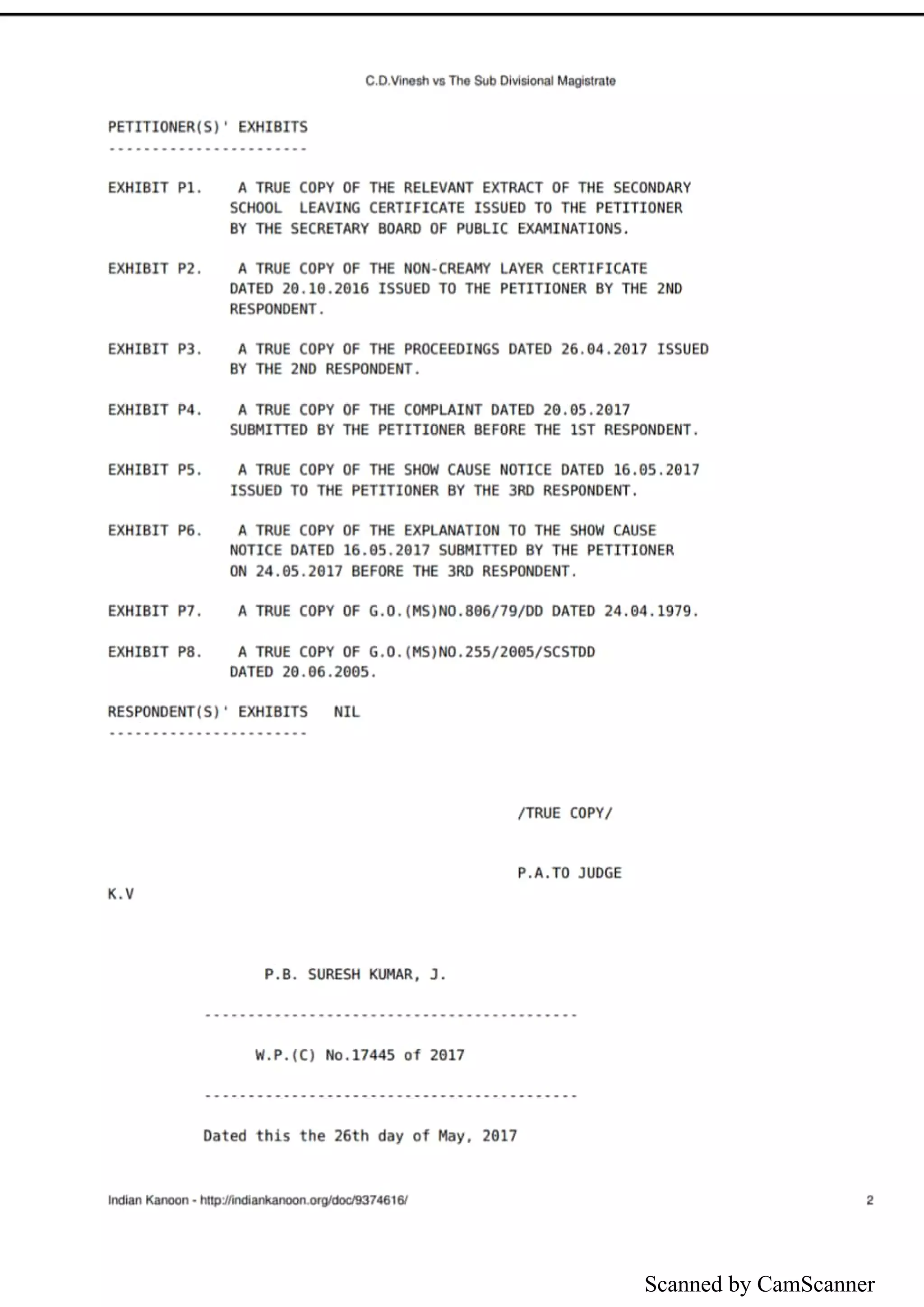 intercast marriage non creamylayer certificate highcourt order and go 806 79 | PDF