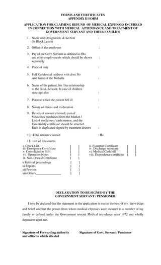 medical re imbursement application forms,new hospitalsand full ...