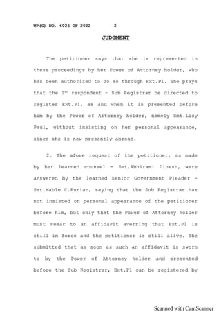 power of attorney REGISTRATION | PDF