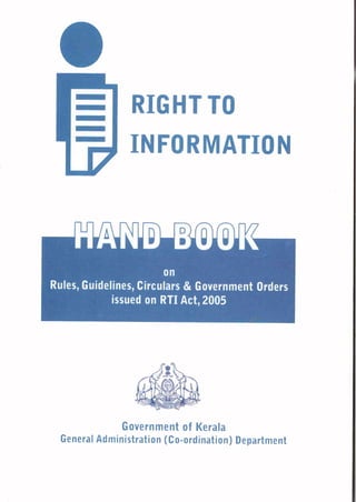 www.RTI right to infromation act note and government orders | PDF