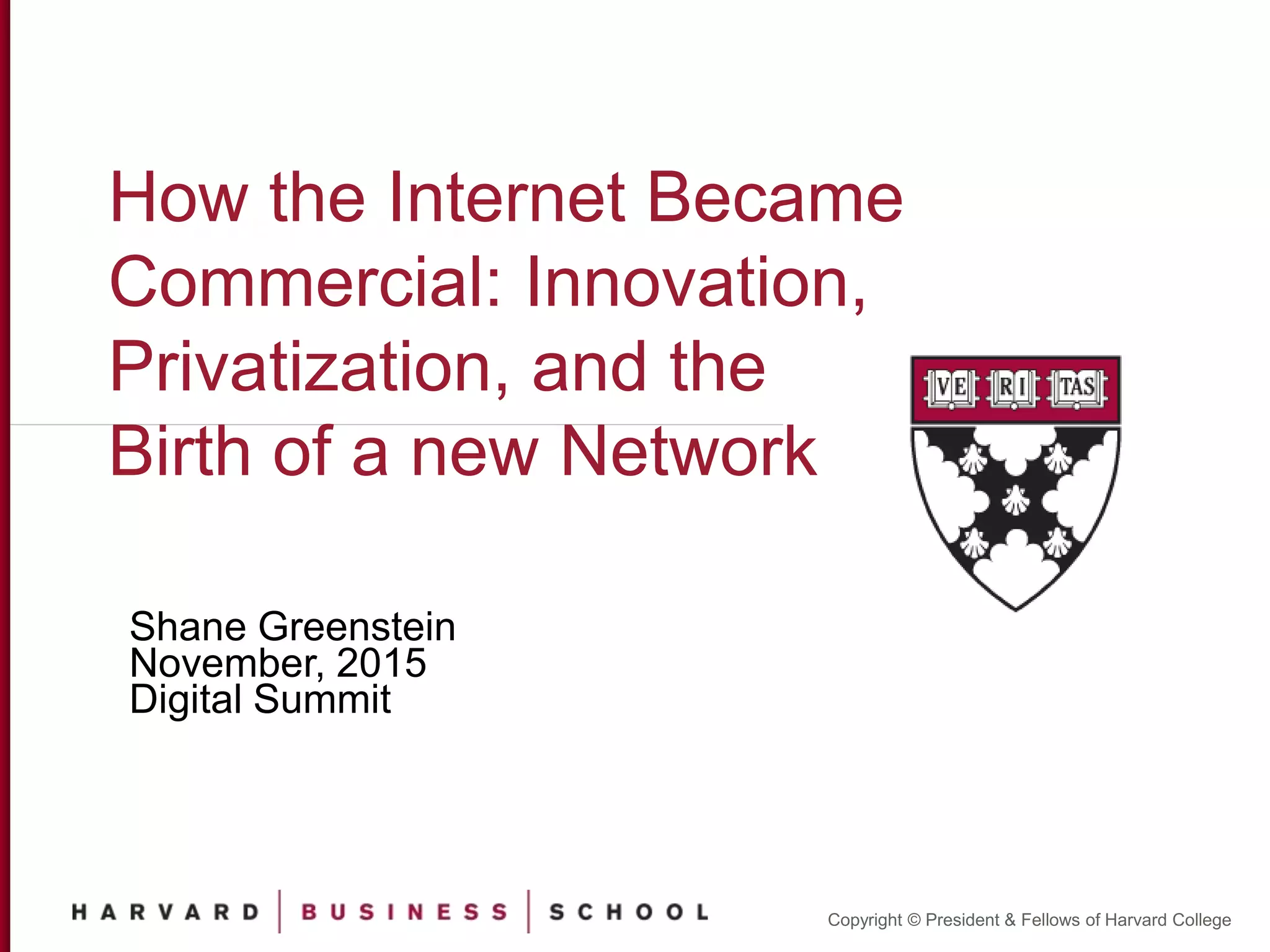 Shane Greenstein Future Assembly 11/17/2015 | PPTX | Internet | Computing
