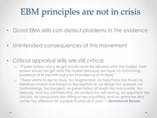 Real vs rubbish ebm Evidence Live presentation april 2015 | PPT