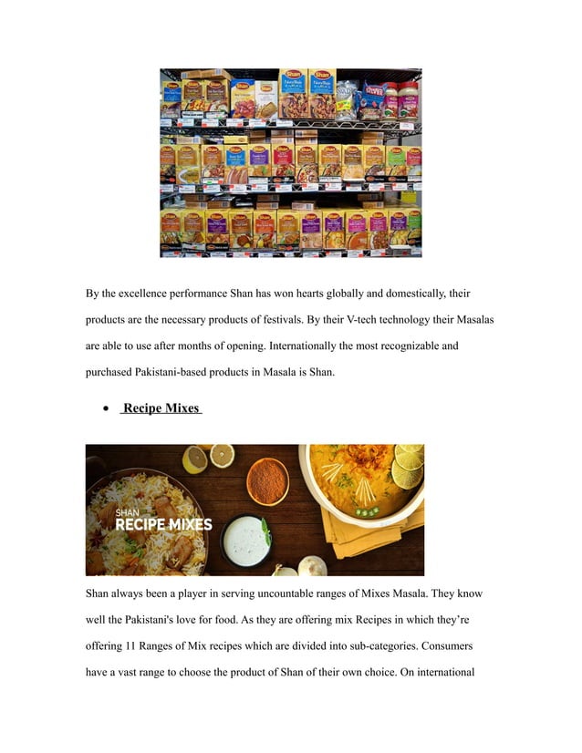 Shan foods (Marketing Management) | RTF