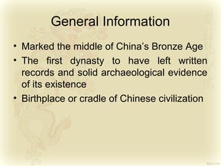 Shang Dynasty | PPT