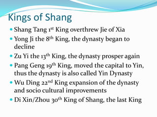 Shang dynasty | PPTX