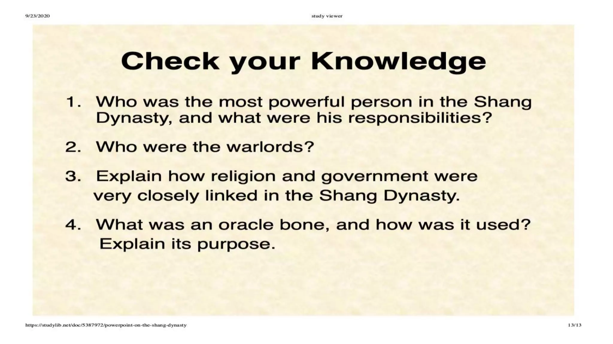 Shang dynasty | PPTX