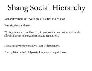 Shang dynasty powerpoint | PDF