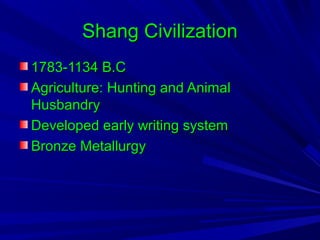 Shang Dynasty | PPT