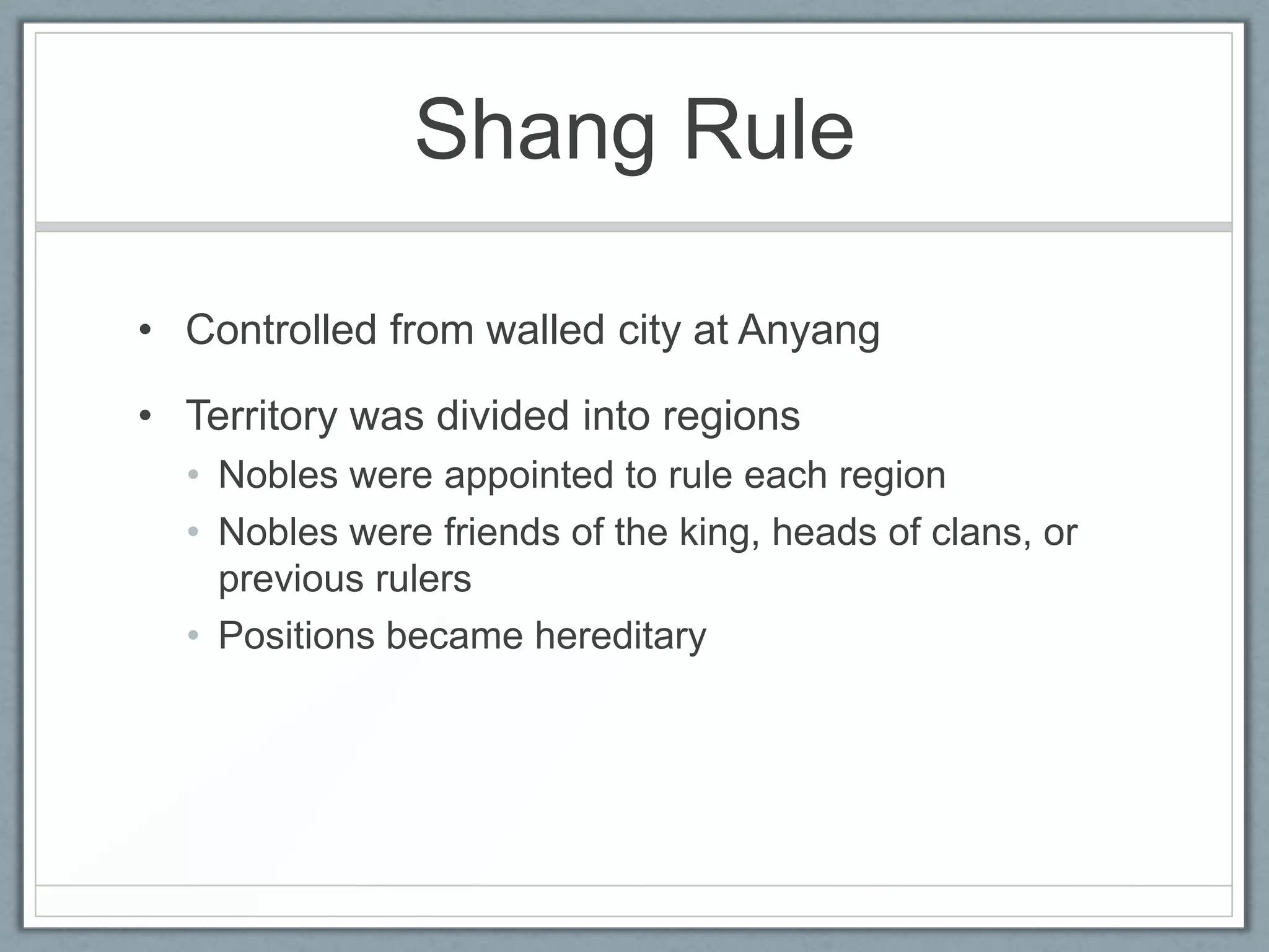 Shang Dynasty PPT | PPTX