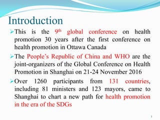 Shanghai Declaration on Health Promotion | PDF