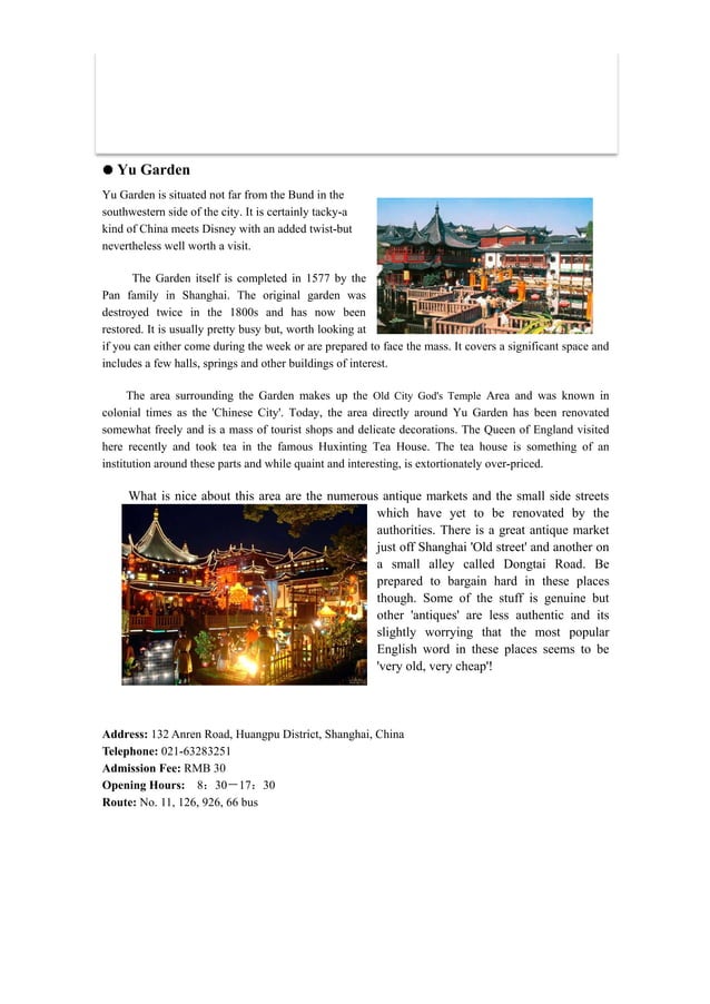 Shanghai visitor guide | PDF