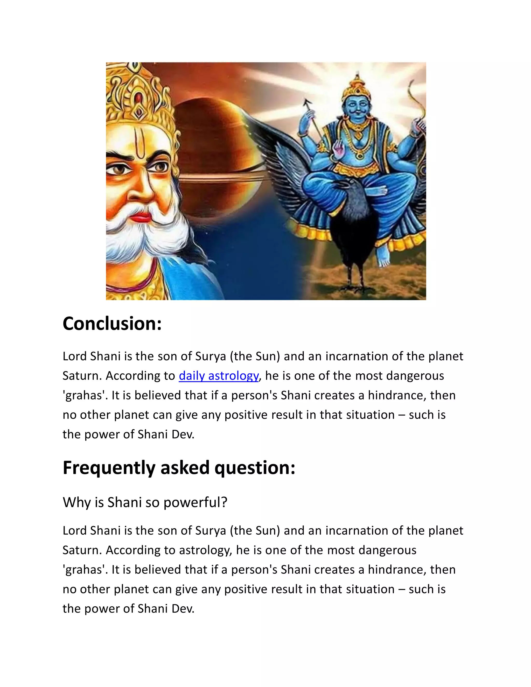 Shani: God of Karma | PPTX