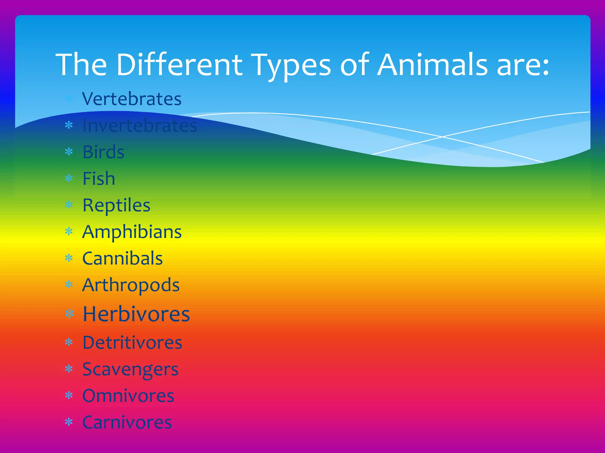 Different types of Animals | PPTX