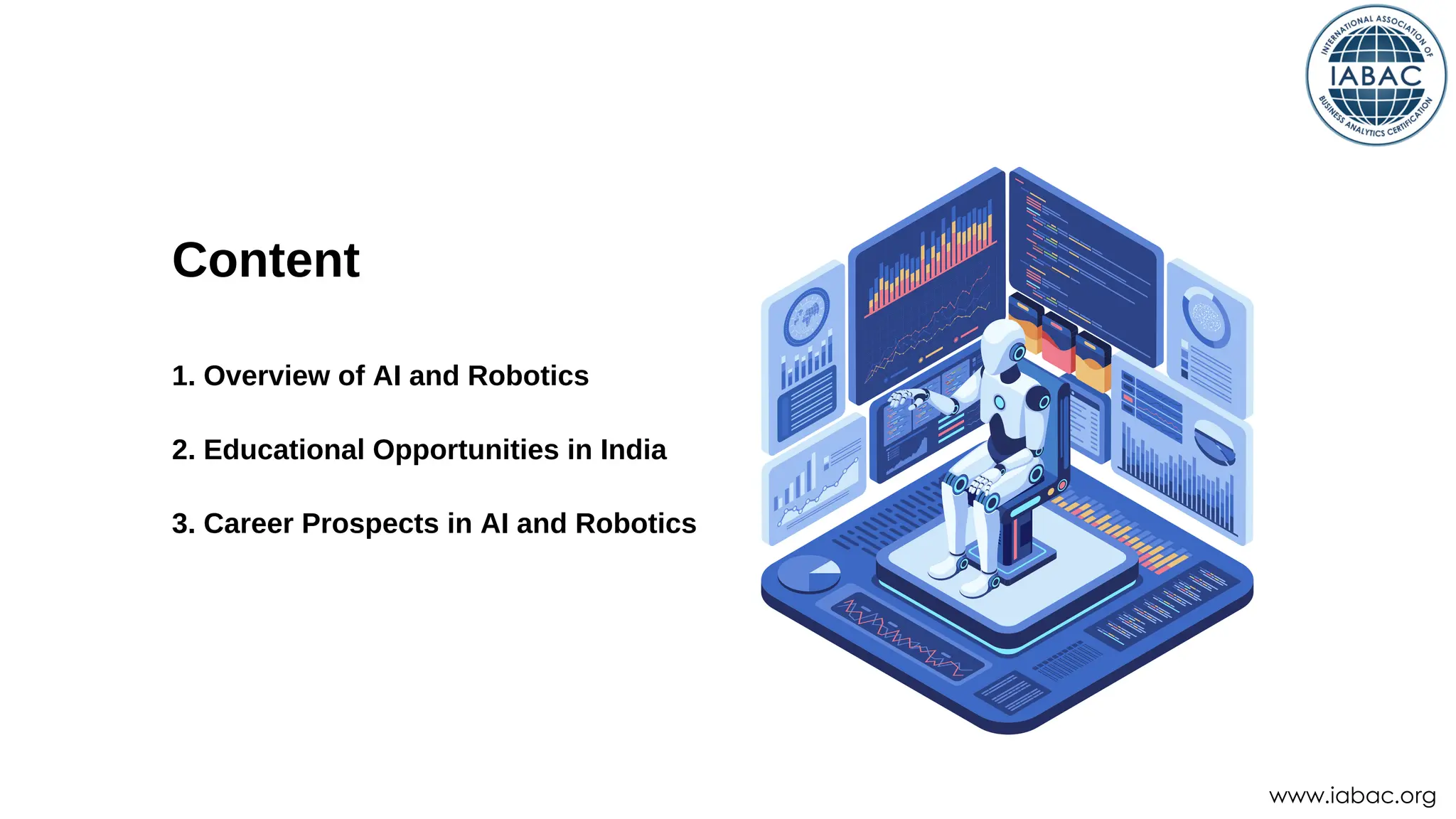 Artificial Intelligence and Robotics Courses in India | IABAC | PPT